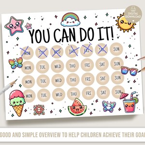 Reward Chart Kids and Toddlers Printable, Chore Chart Kids, Chart ...