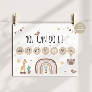 Girls Reward Chart Boho, Behavior Chart Toddler, Routine Chart Kids ...