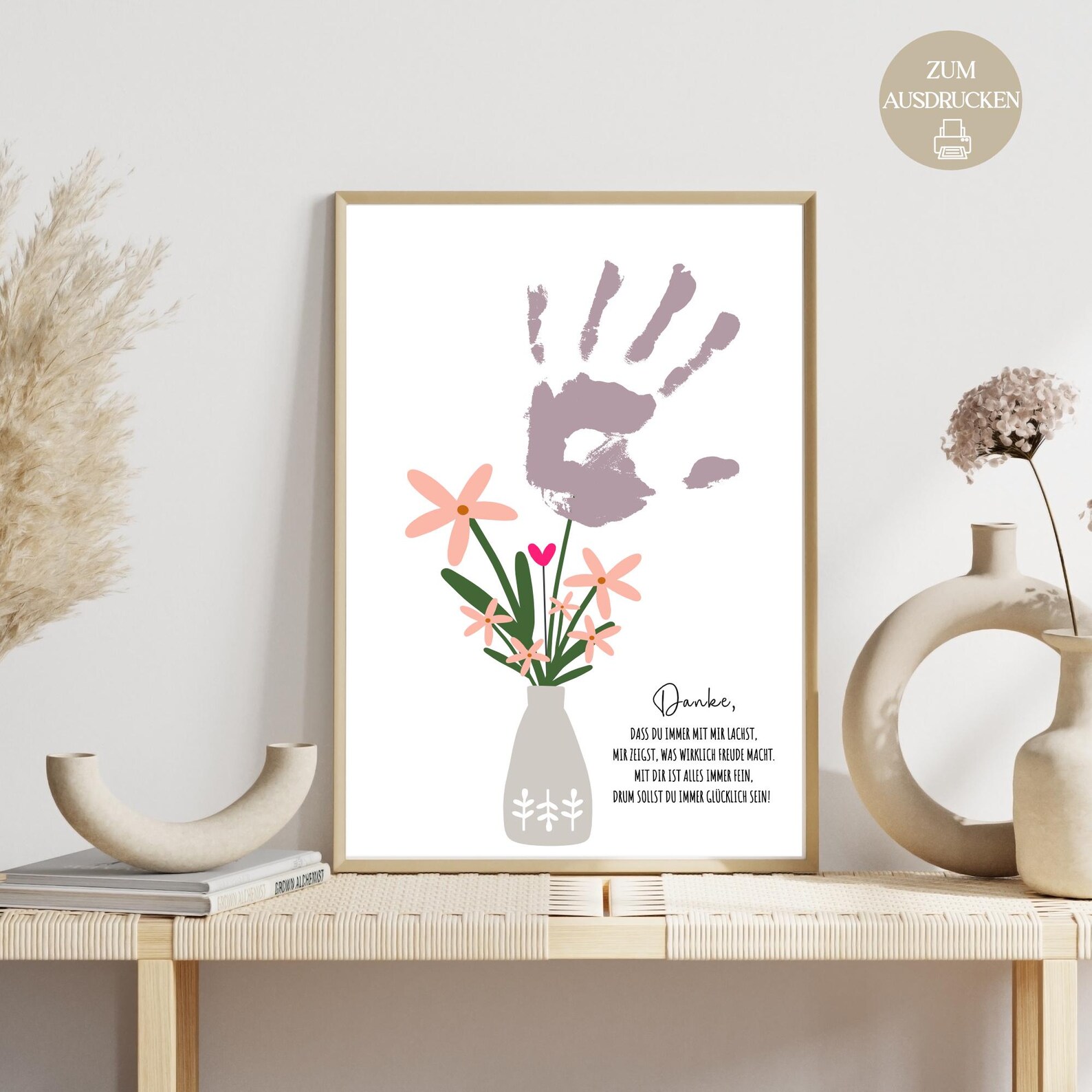 Handprint Art Flowers, Teacher Appreciation, Gift From Students, Thank ...