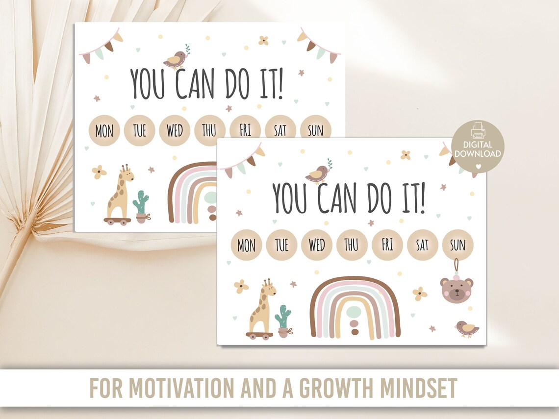 Girls Reward Chart Boho, Behavior Chart Toddler, Routine Chart Kids ...