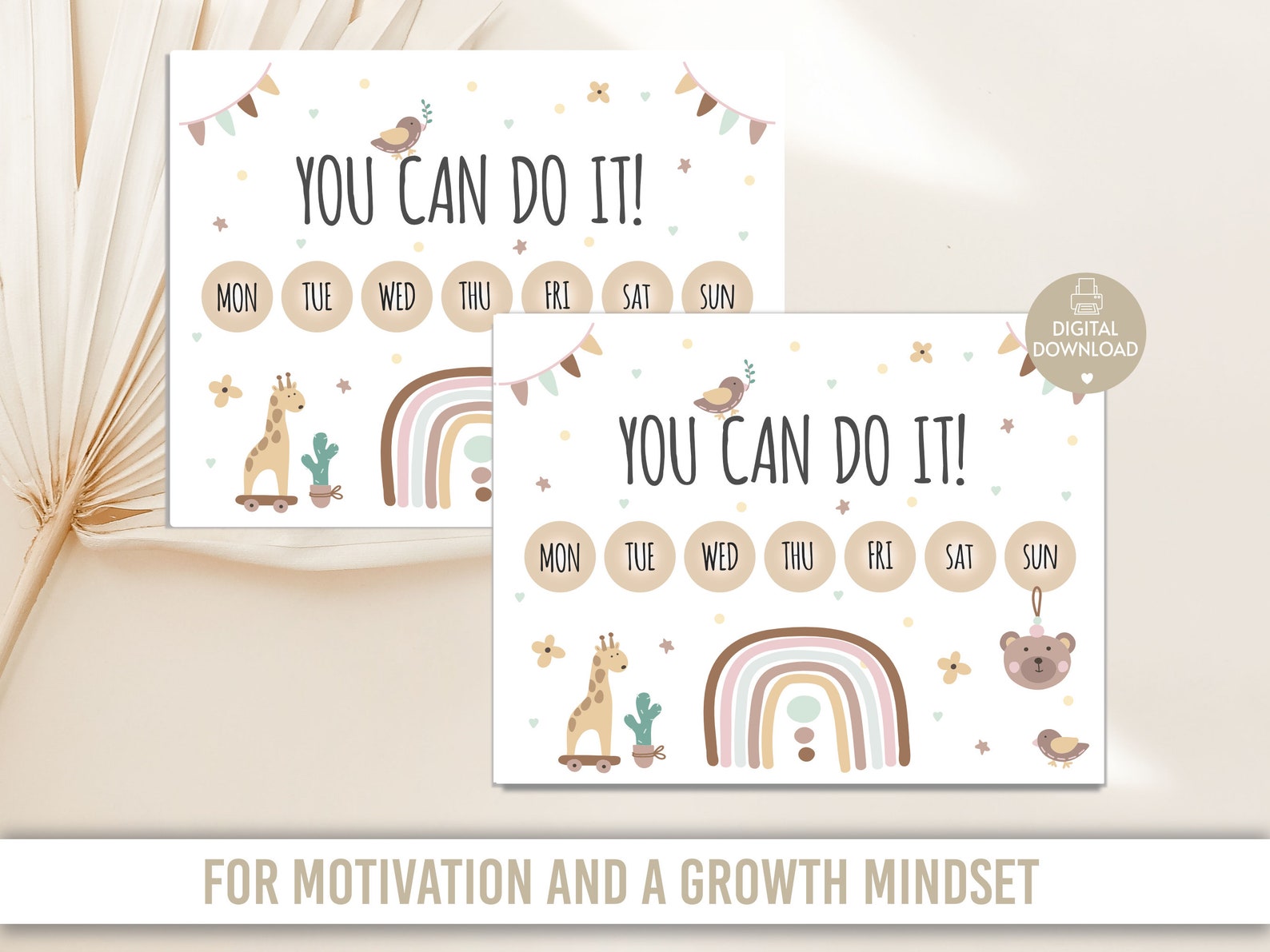 Girls Reward Chart Boho, Behavior Chart Toddler, Routine Chart Kids ...