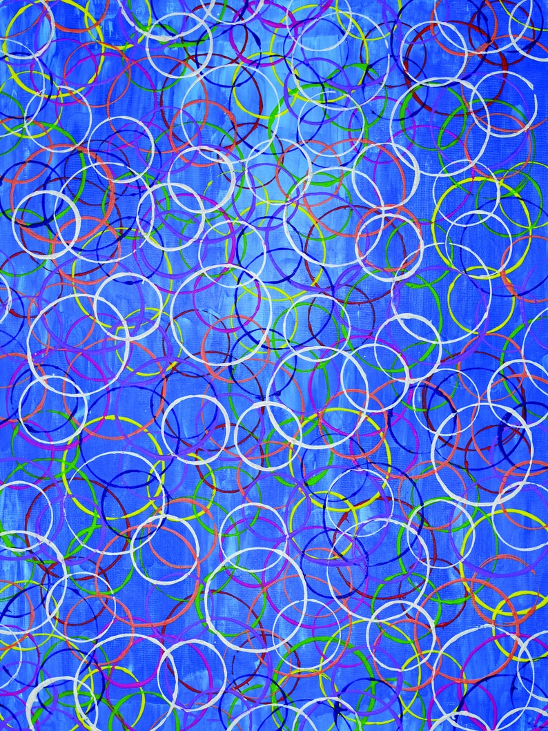 Abstract Art Procrastinating Circles - Etsy