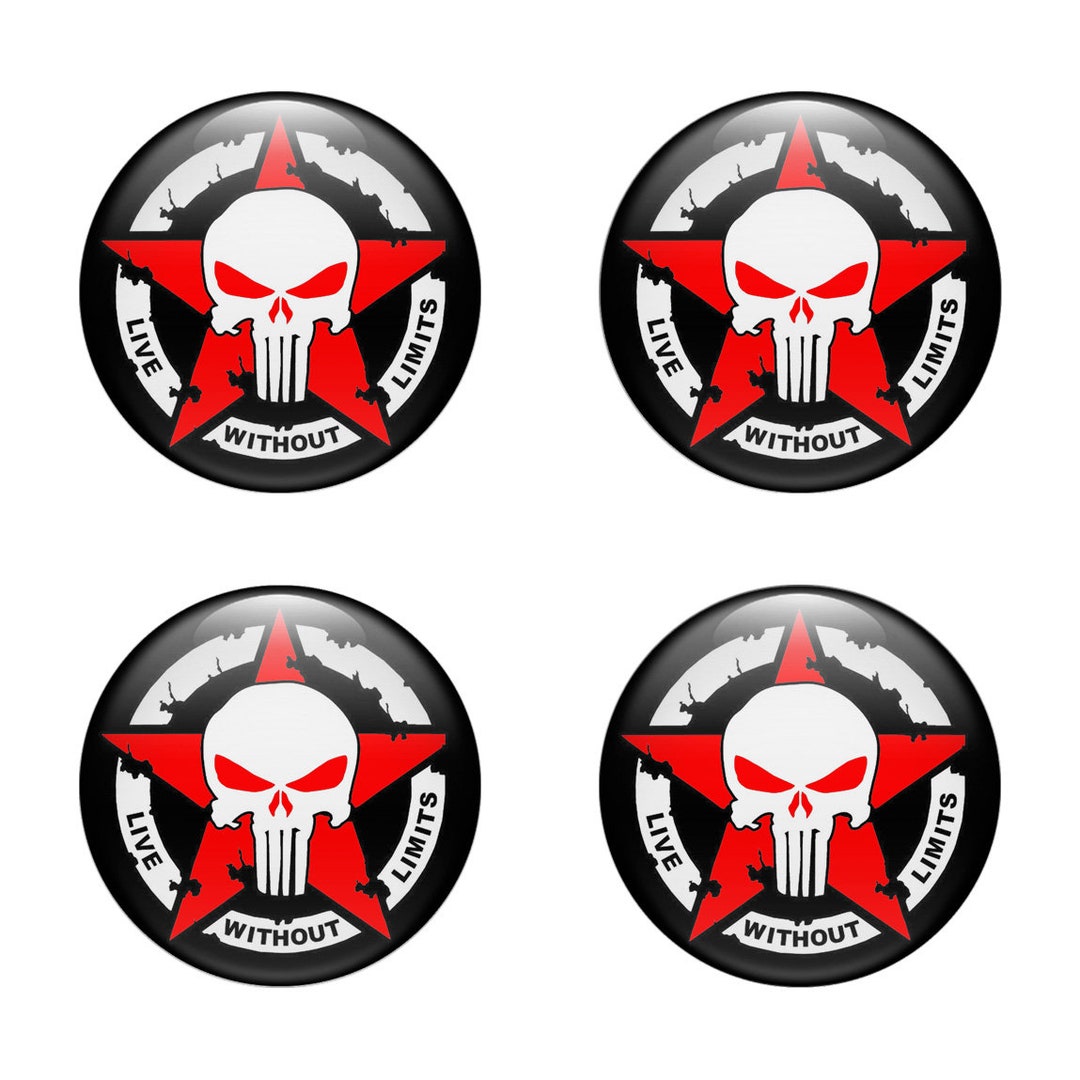 Set of 4 All Sizes 3D Print Surface Domed Stickers Skull Epoxy - Etsy