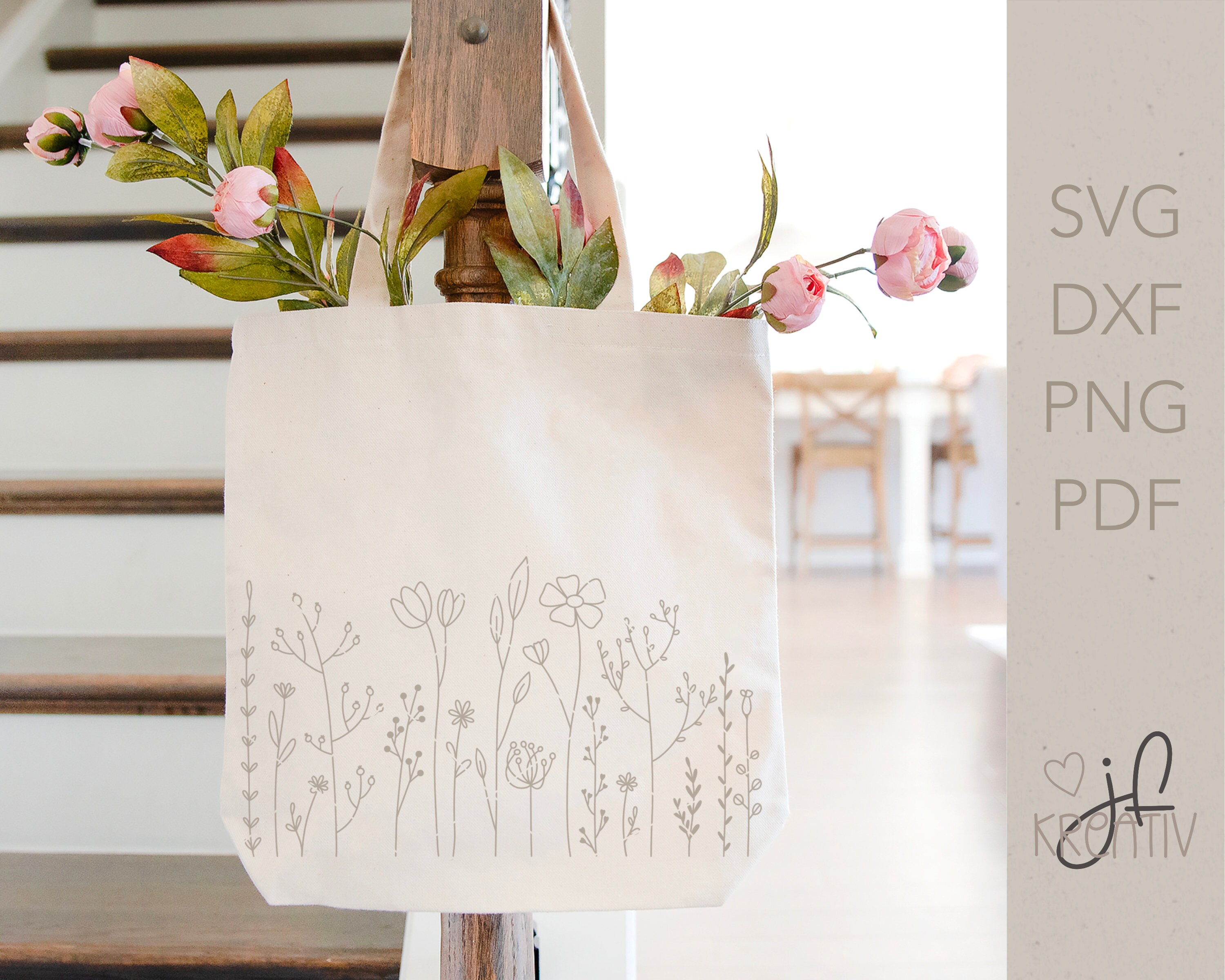 Plotterdatei Wildblumen / Blumen / Blumenwiese ideal für den Frühling und Sommer (.svg, .dxf ...