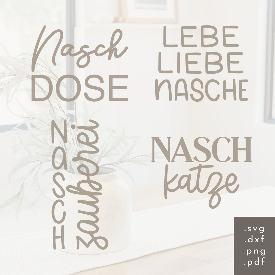 Plotterdatei Naschen Bundle Süßigkeitenglas Süßigkeitendose - Naschdose ...