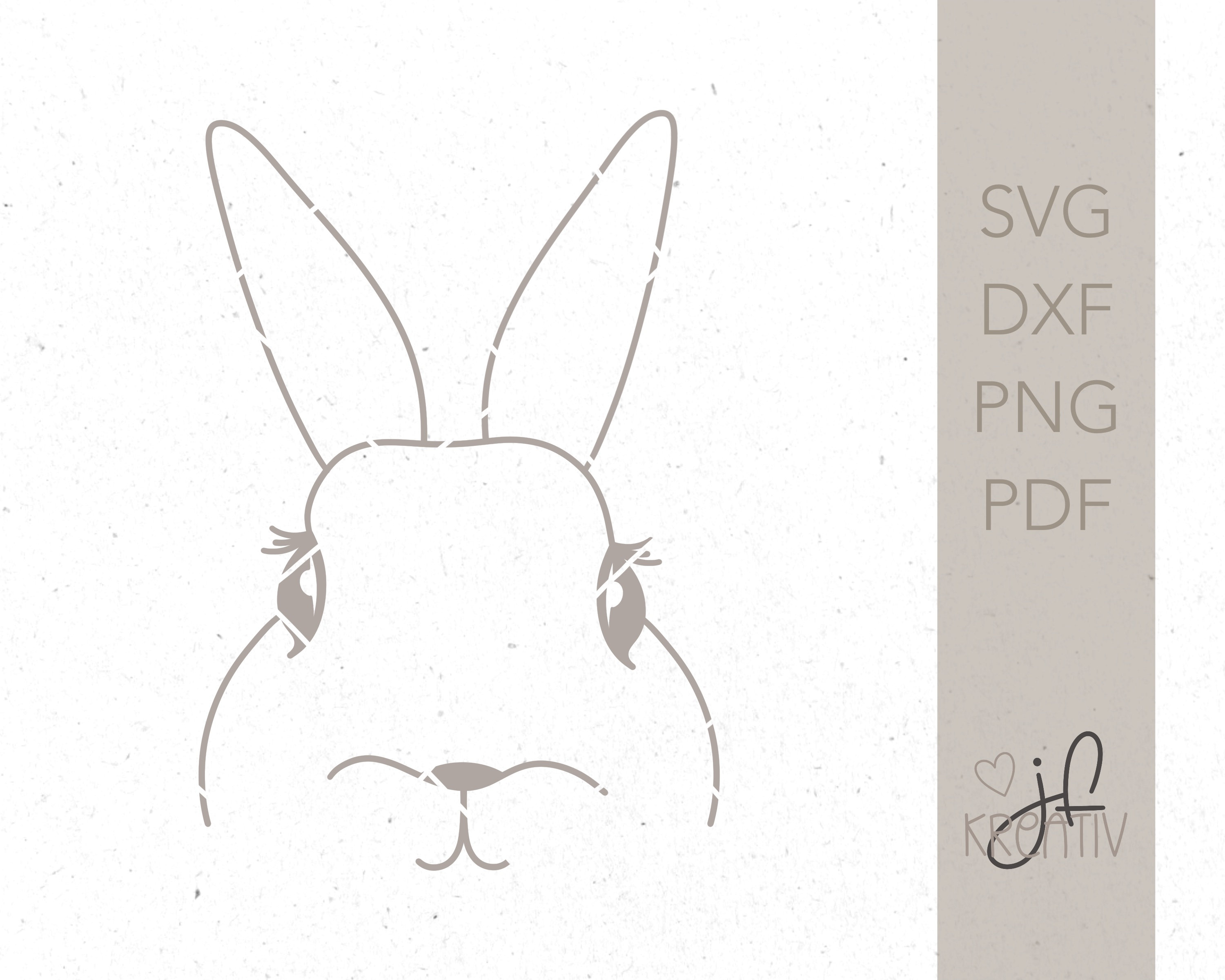 Rabbit / Rabbit Head Digital Plotter File .svg, .dxf, .png, .pdf - Etsy
