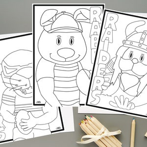 RUGBY LEAGUE MASCOT Colouring Pages - Etsy