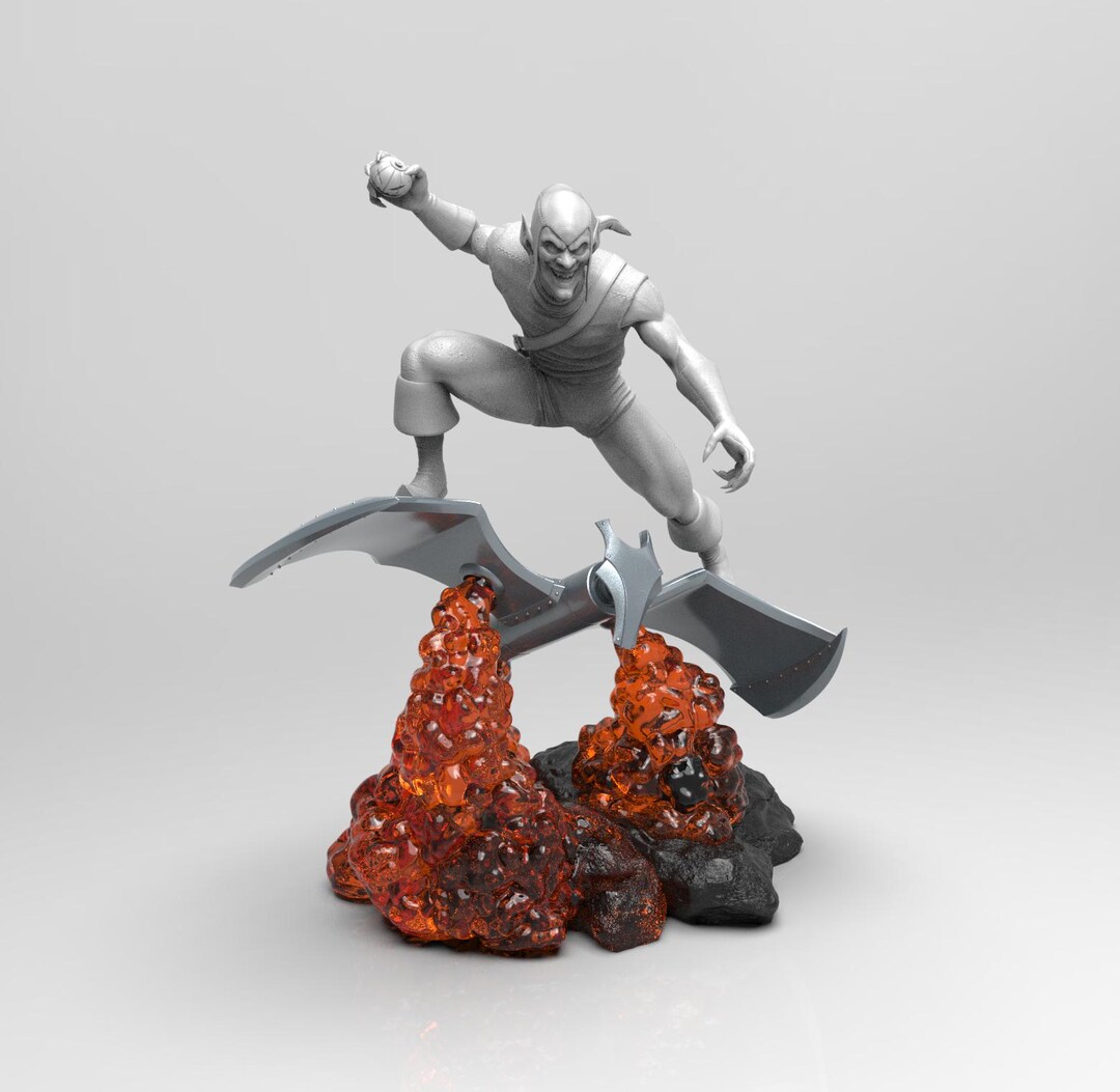E094 Comic Character Design, the Goblin With Mecha Bird, STL 3D Model ...