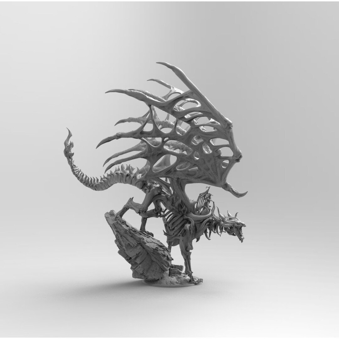 A167 Legendary Creature Design, Bone Dragon Climb, STL 3D Model Design ...