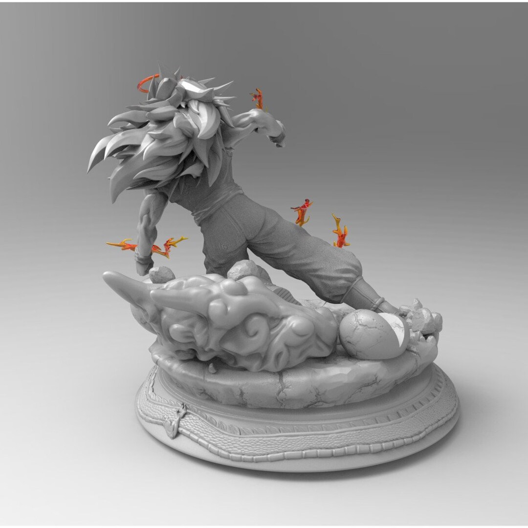 A188 Anime Character Design, the Yellow Long Hair Guy, STL 3D Model ...