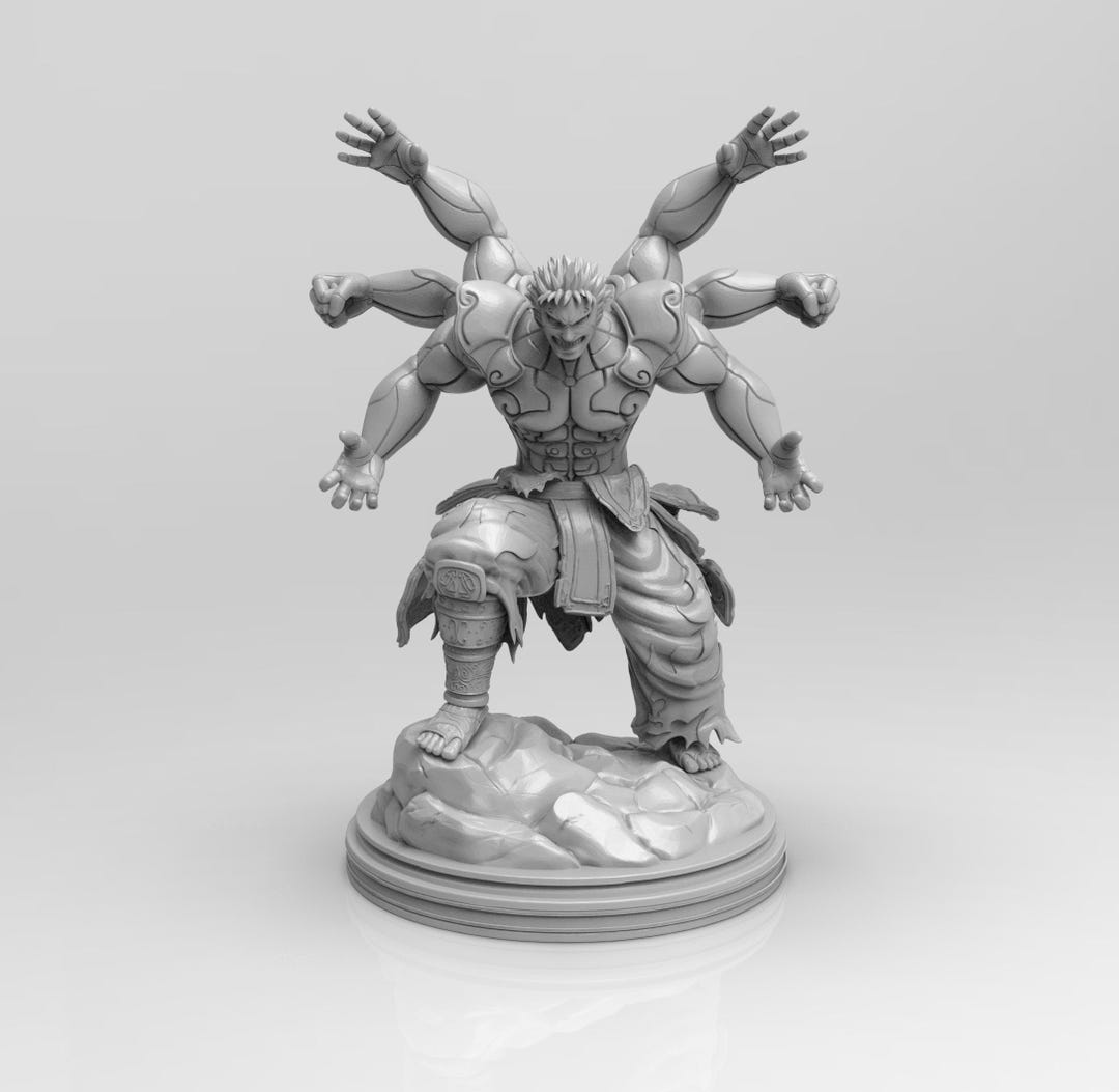 E056 Anime Character Design, the Wrath of Azura, Stl 3D Model Design ...