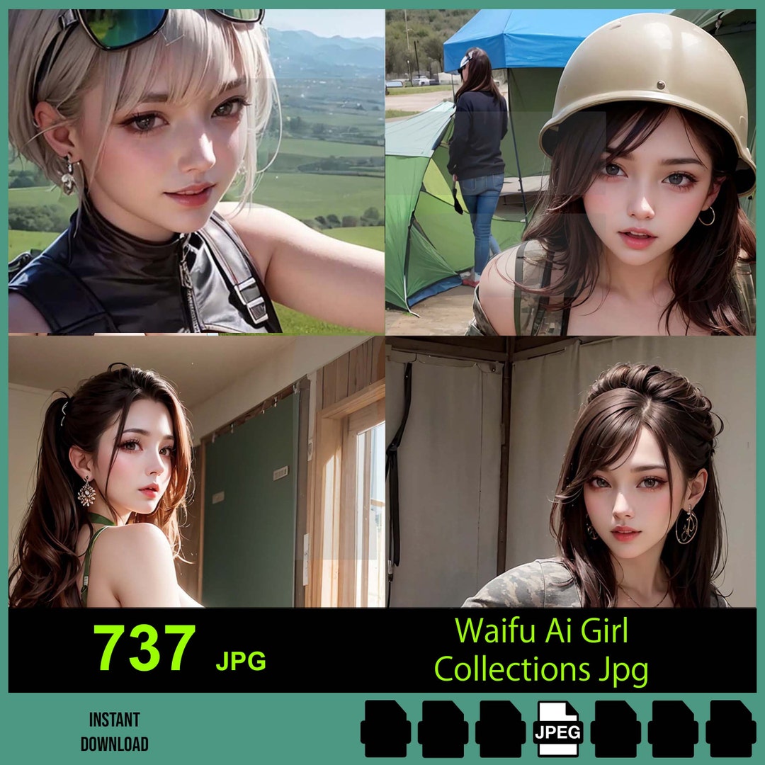 Waifu101 AI Pretty Girl Art Digital Collections , 737pcs Bundle Pack ...