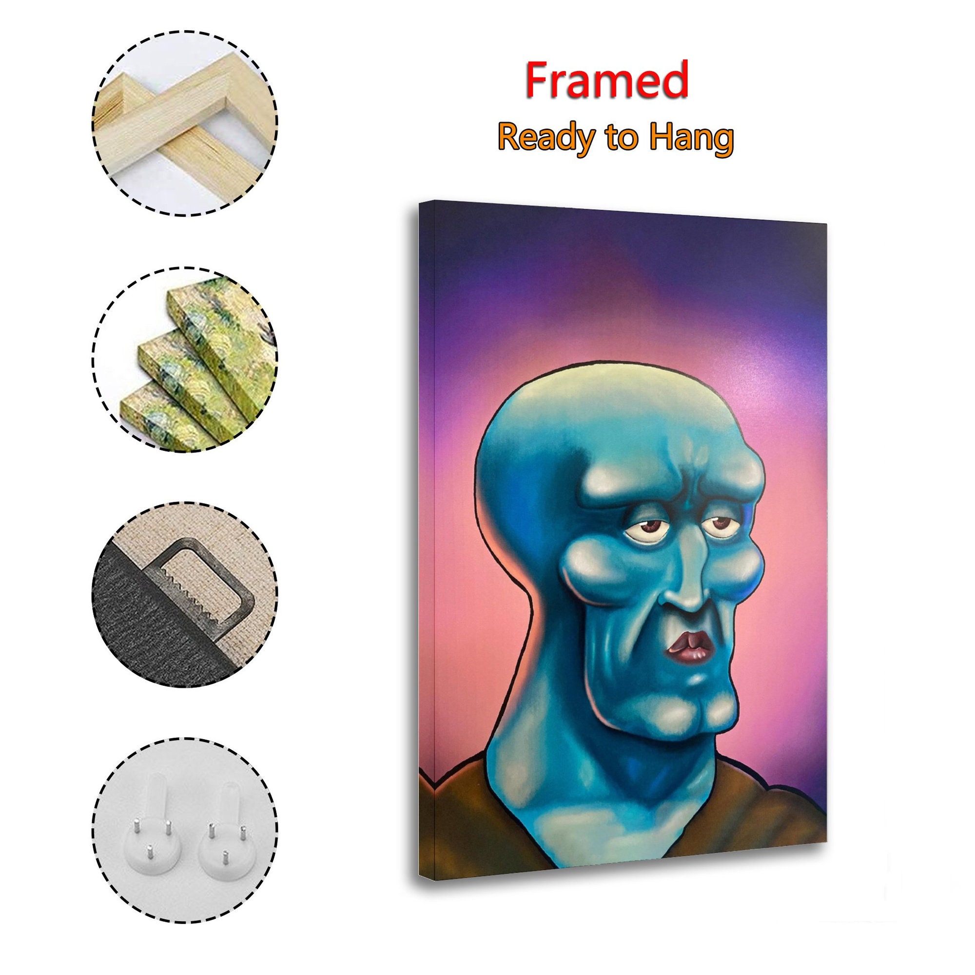 Popular Handsome Squidward Funny Cool Art Poster and Wall Art Picture ...
