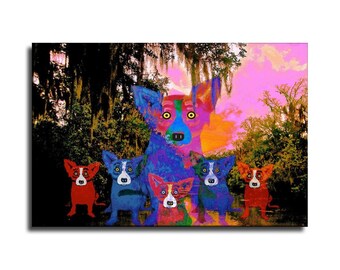 Rodrigue Blue Dog Print - Etsy