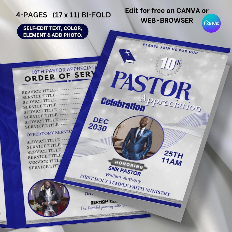 Pastor Appreciation Program - Etsy