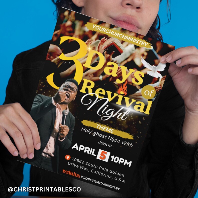 Editable Church Revival Flyer, Church Event Flyer, Revival Conference ...