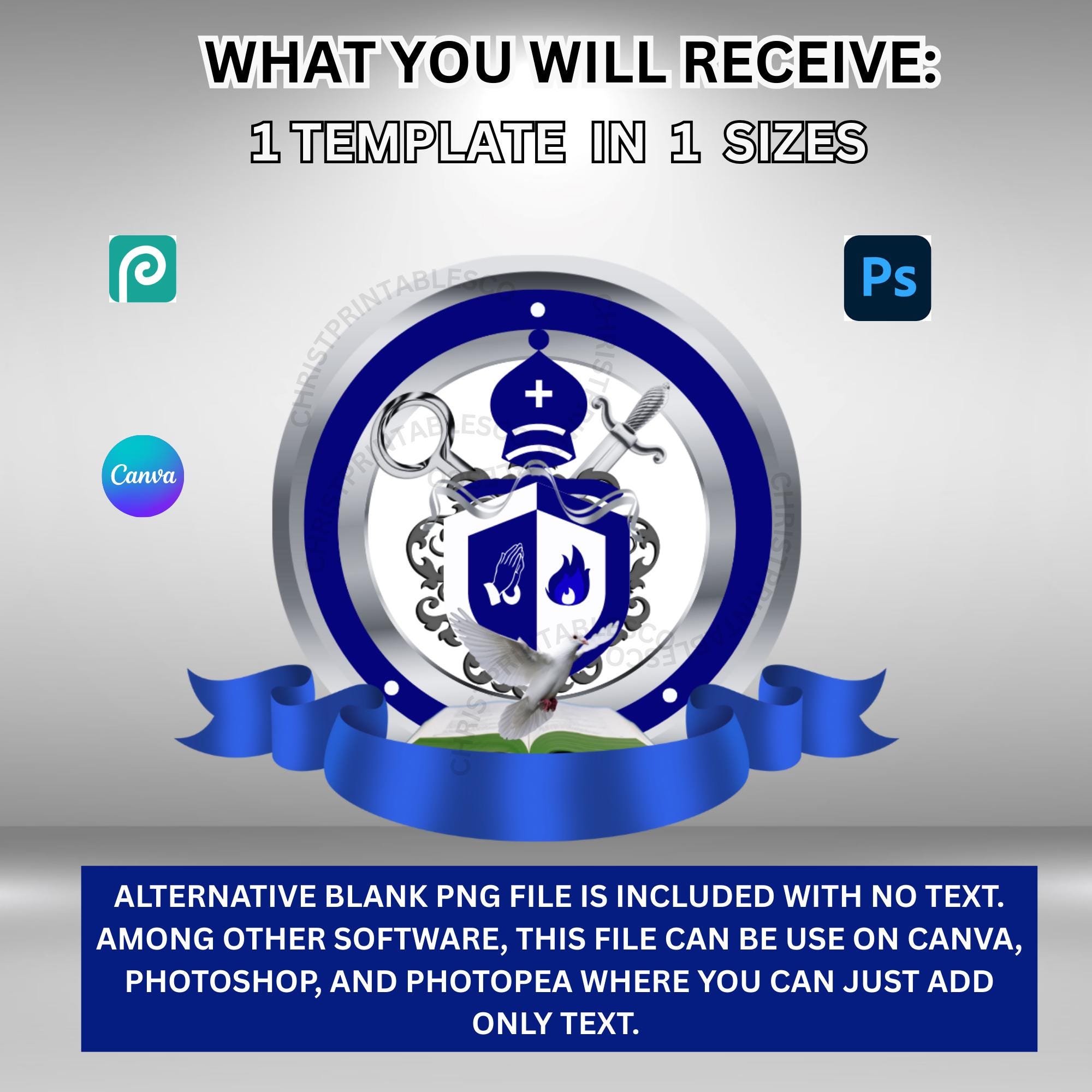 Editable the Seal of a Bishop, Church Seal for Overseer, Bishop Crest ...