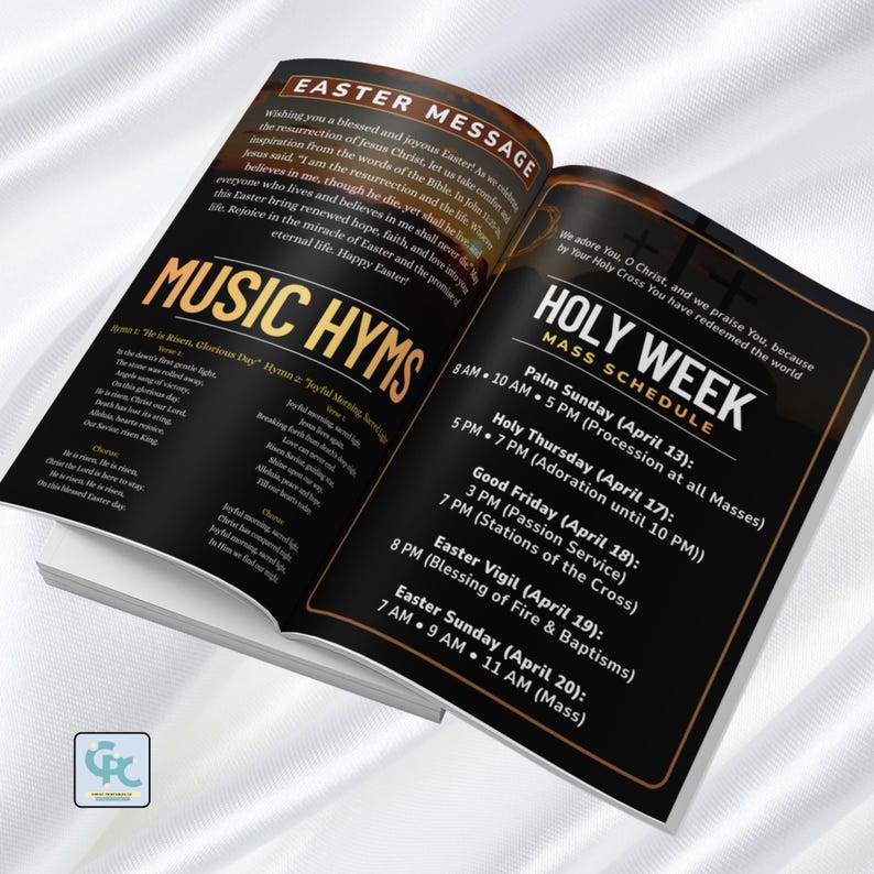 4 Pages Easter Church Program - Editable Resurrection Sunday Program ...