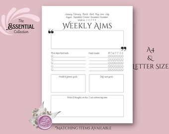 Printable Weekly Overview With Notes Printable Weekly Overview A4 ...
