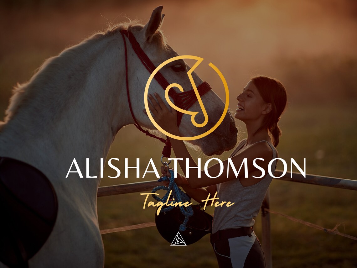 DIY Horse Logo, Abstract Horse Premade Logo, Equine Logo, Editable ...
