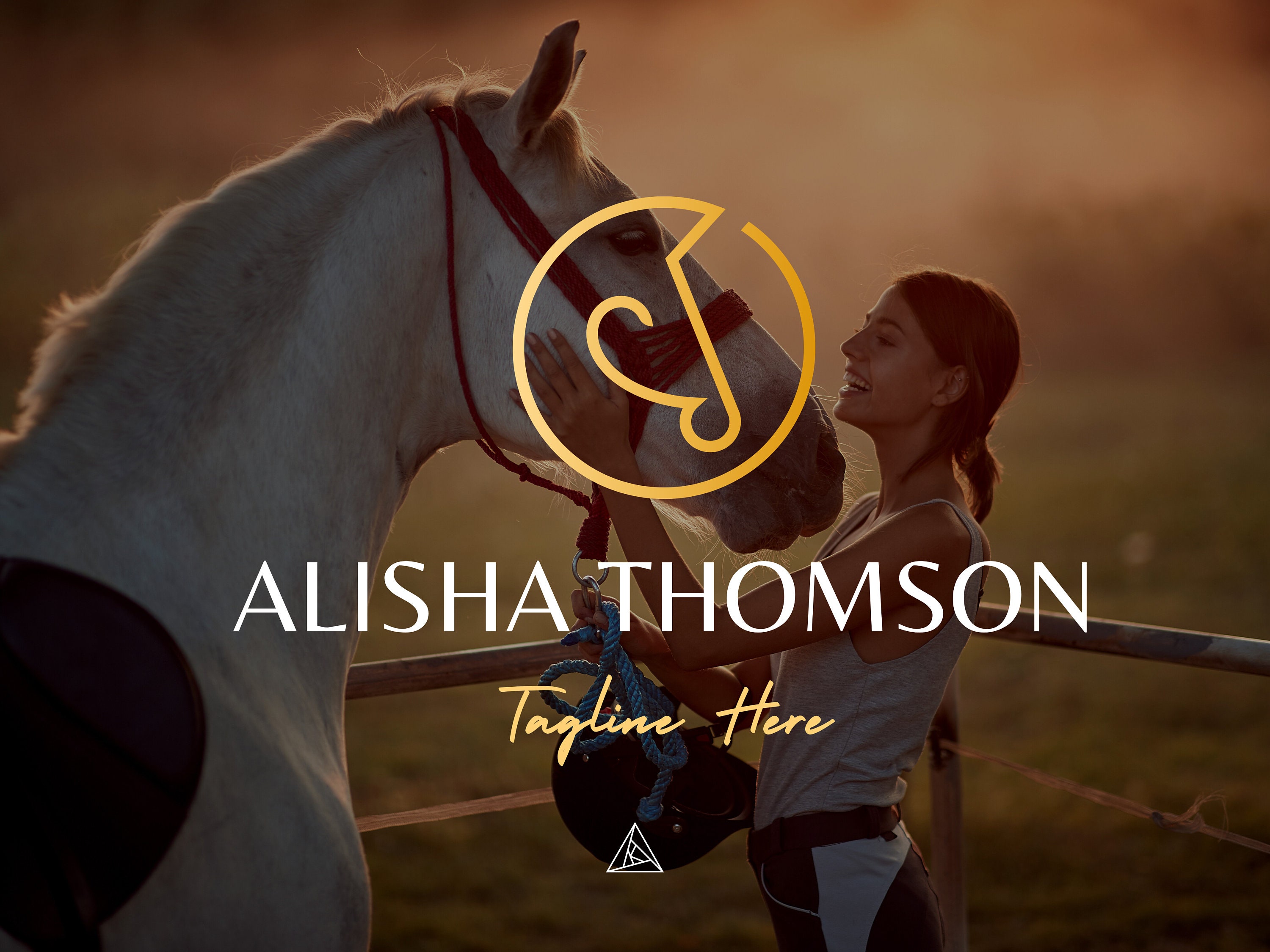 DIY Horse Logo, Abstract Horse Premade Logo, Equine Logo, Editable ...