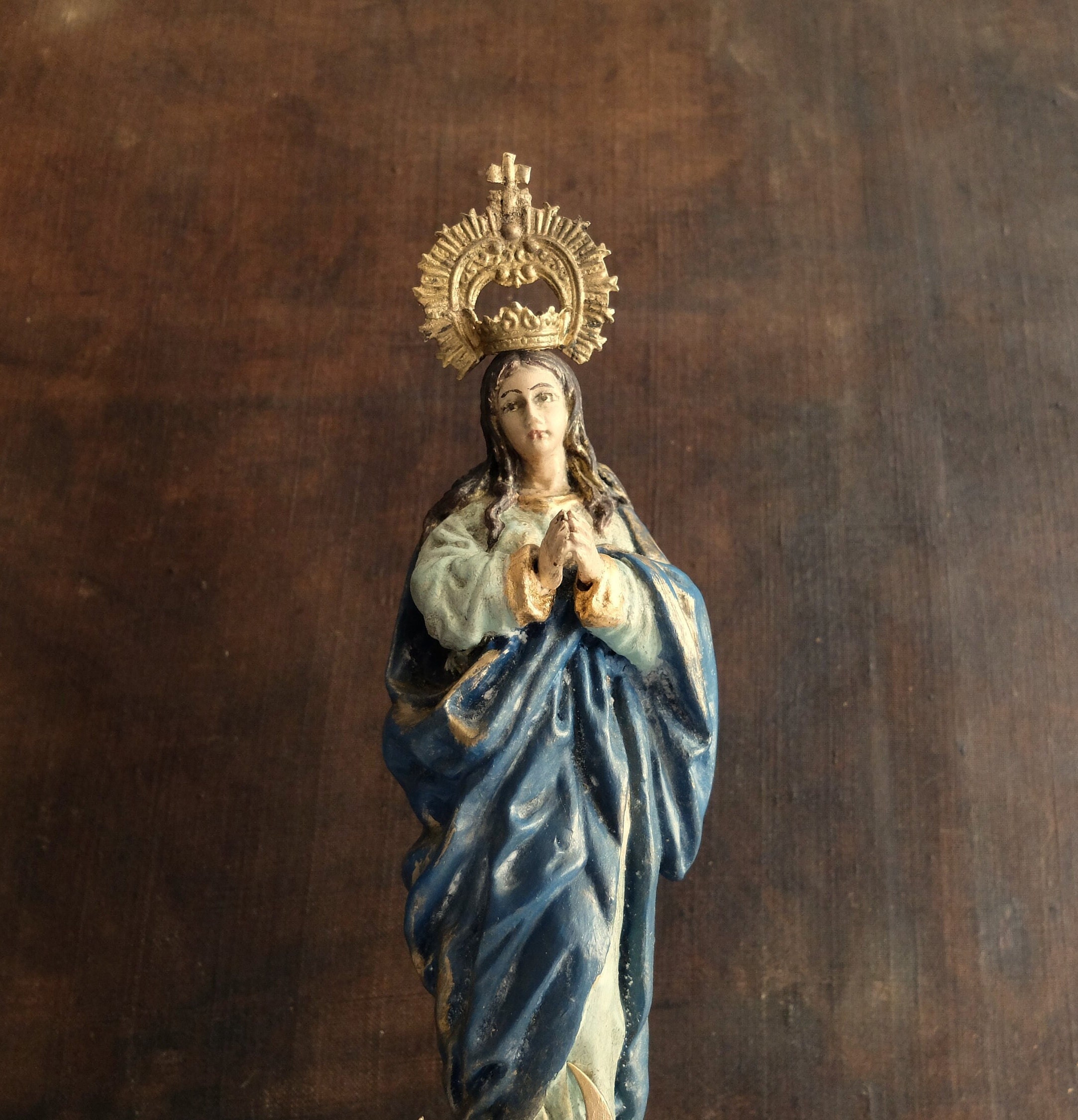 Virgin Mary Statue/ Immaculate Conception/ Spanish Religious Art - Etsy