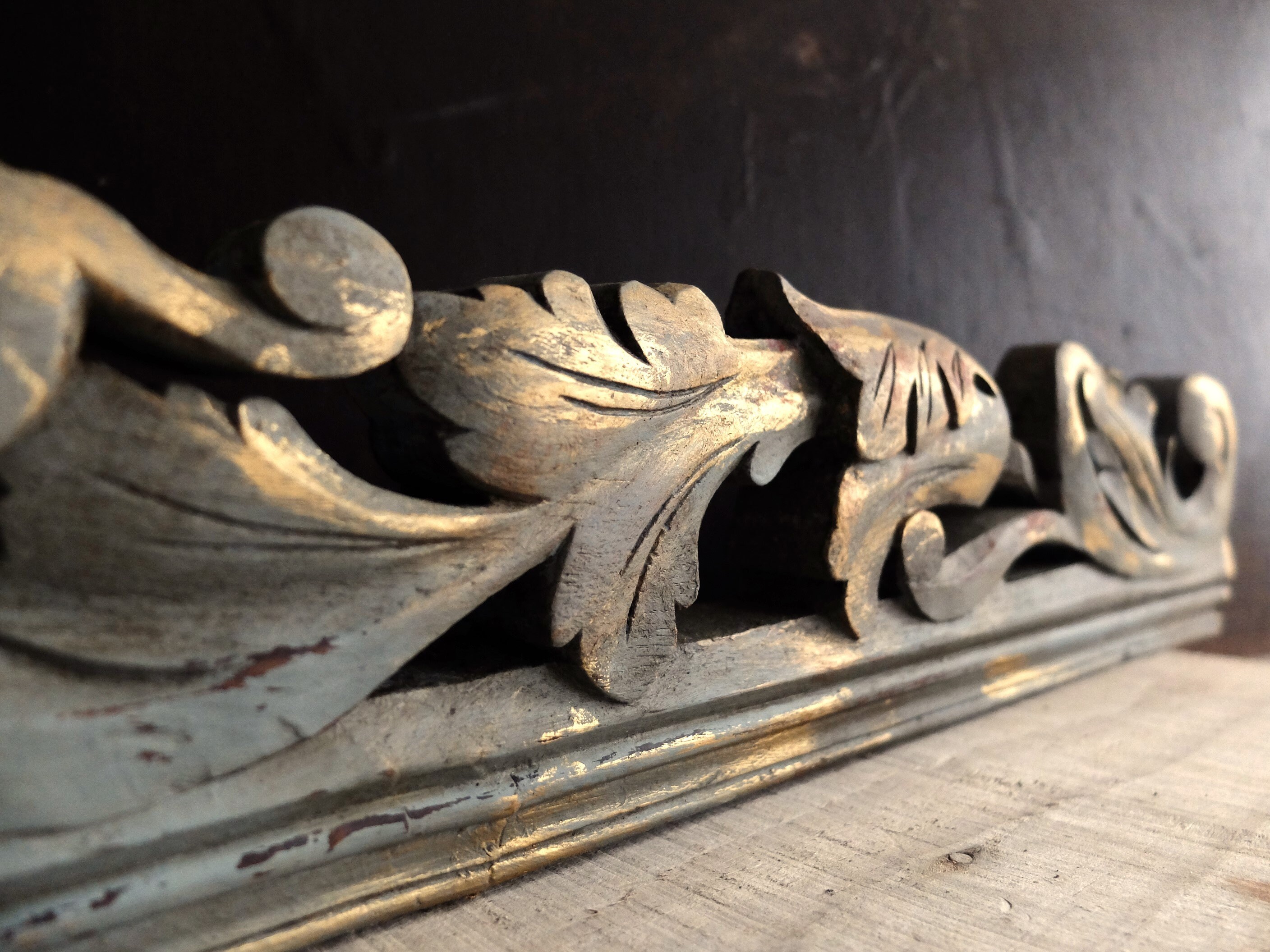 Antique Wooden Pediment/ Architectural Salvage Hand Carved - Etsy