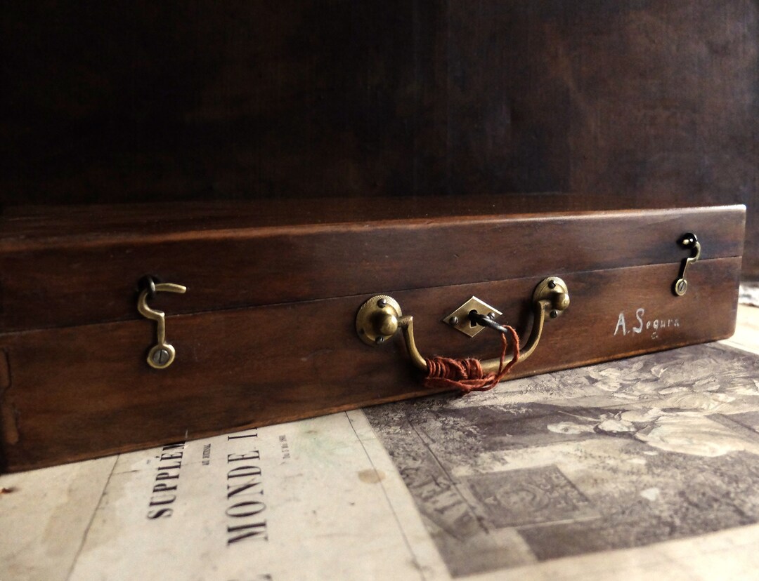 Wooden Vintage Painters Box/ French Box With Brushes / Antique Artist ...
