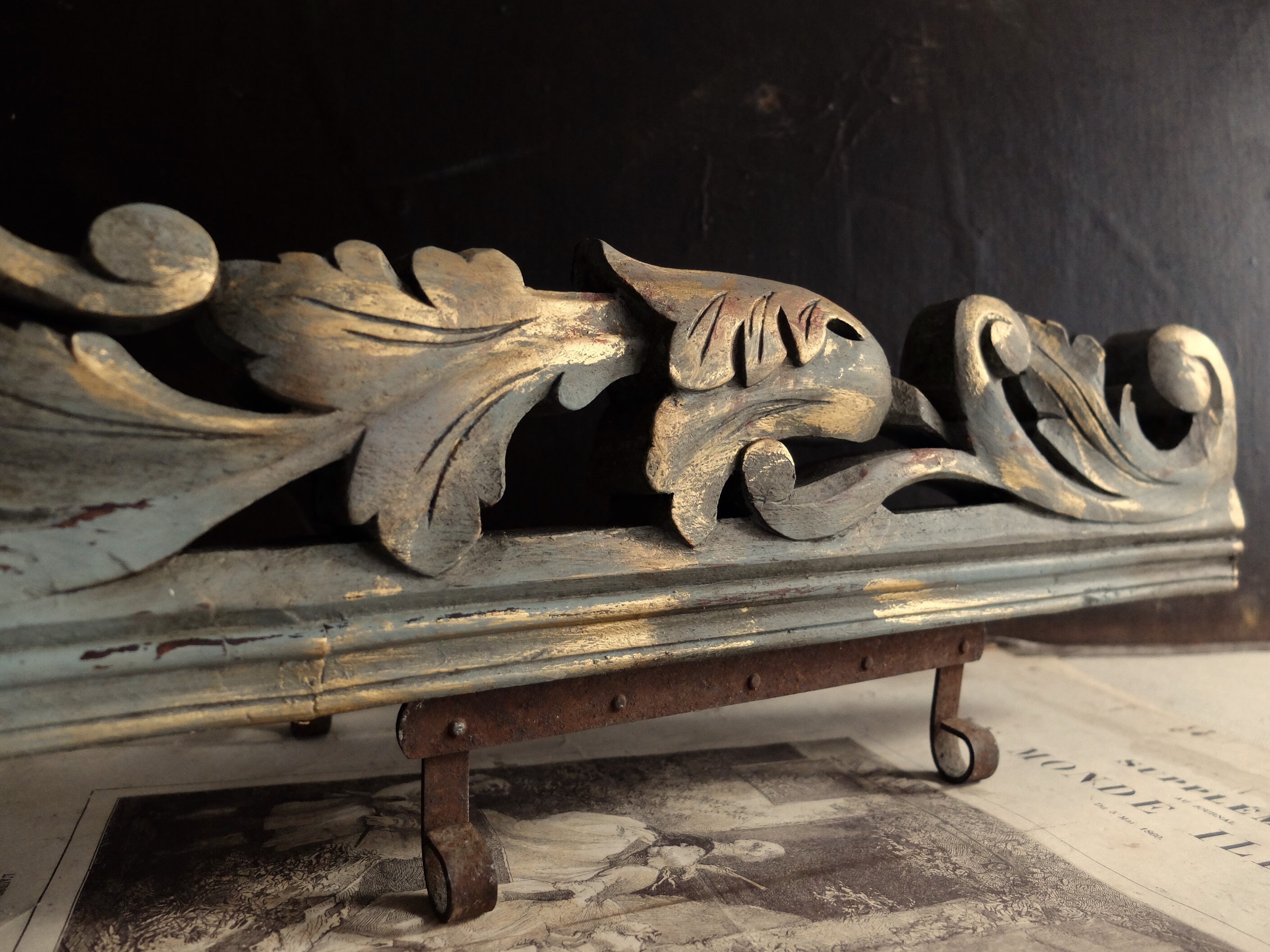 Antique Wooden Pediment/ Architectural Salvage Hand Carved - Etsy