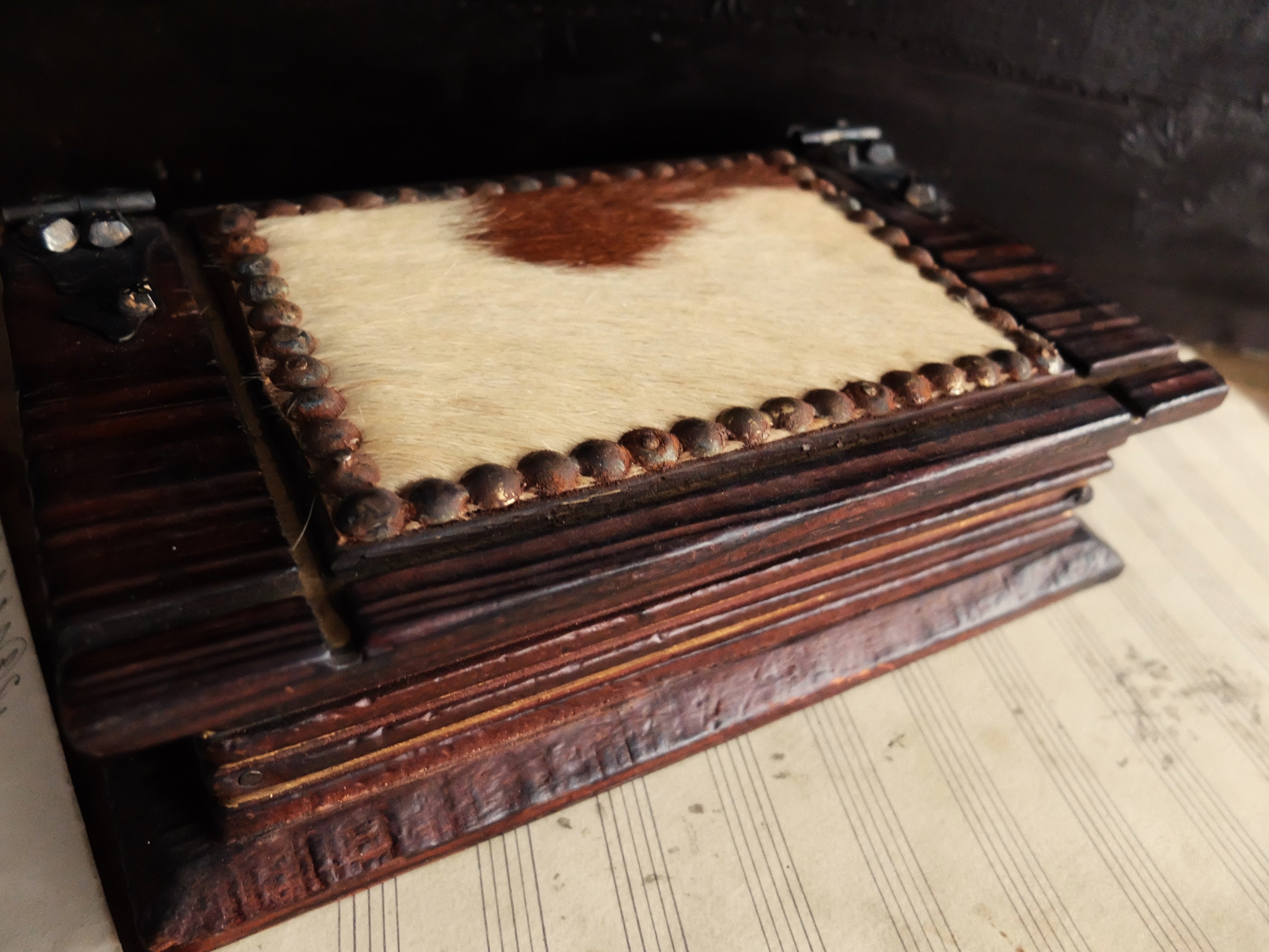 Antique Rustic Box/ Wooden Book Shaped Box/ Handmade Box - Etsy