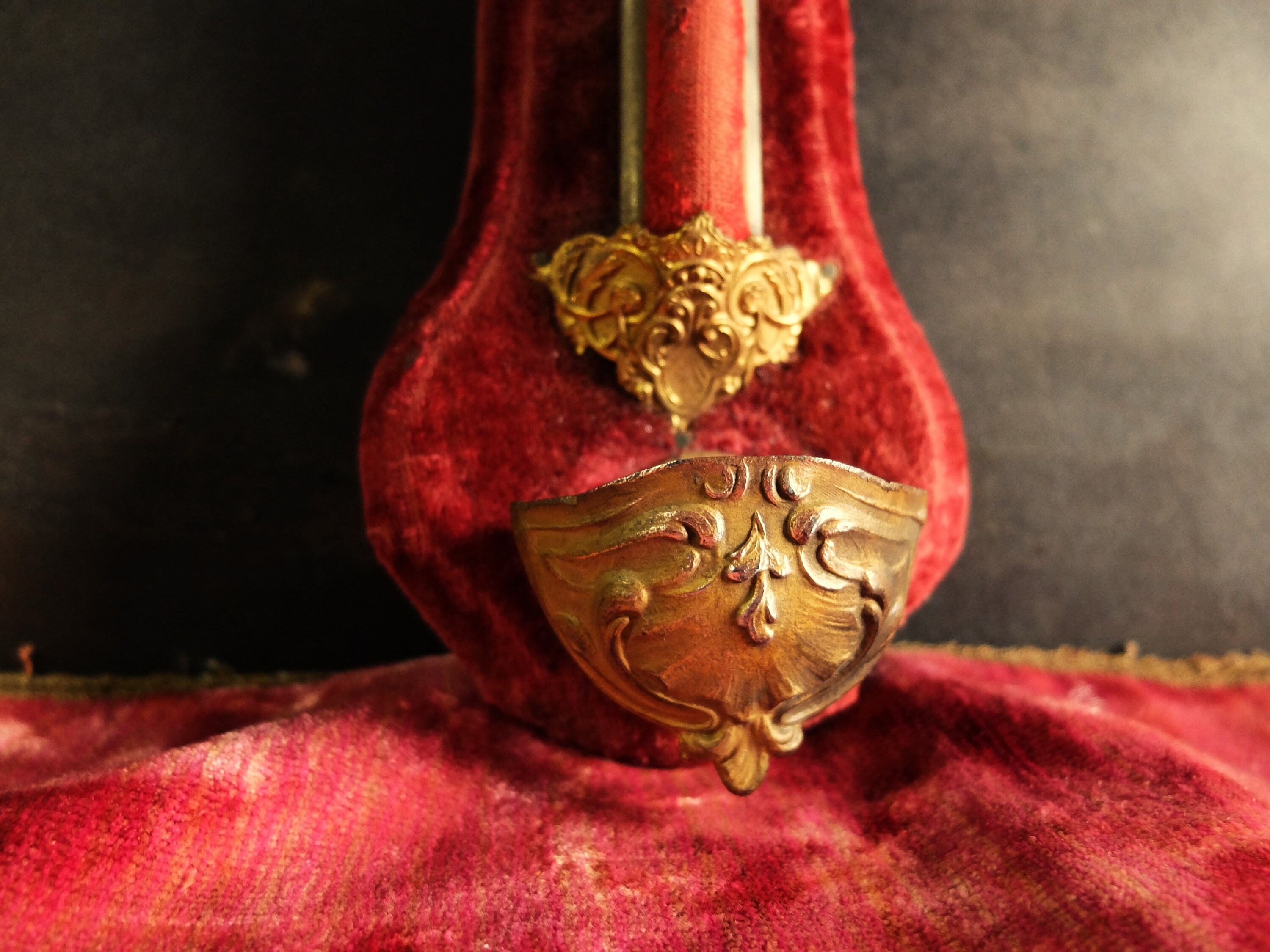 Antique French Red Velvet Crucifix or Cross/ Benetier Blessing - Etsy