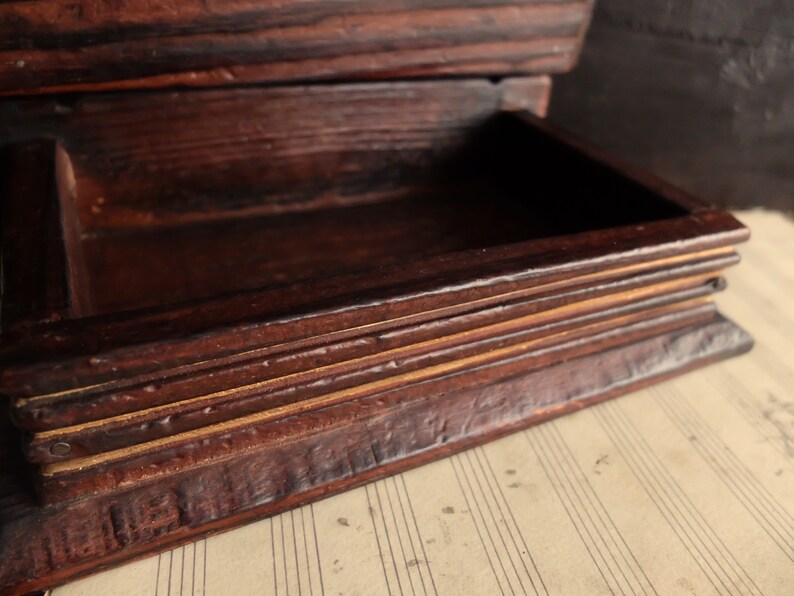 Antique Rustic Box/ Wooden Book Shaped Box/ Handmade Box - Etsy