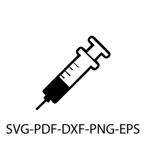 Syringe SVG Medicine SVG Injection SVG Medical Graphics Logo Sign ...