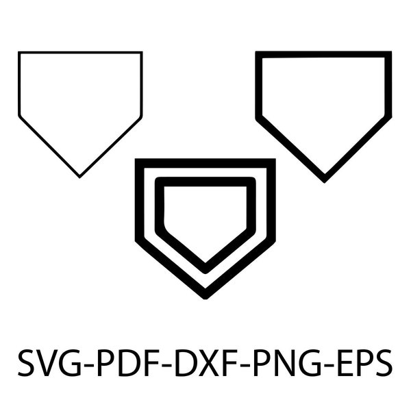 Home Plate Outline Svg - Etsy
