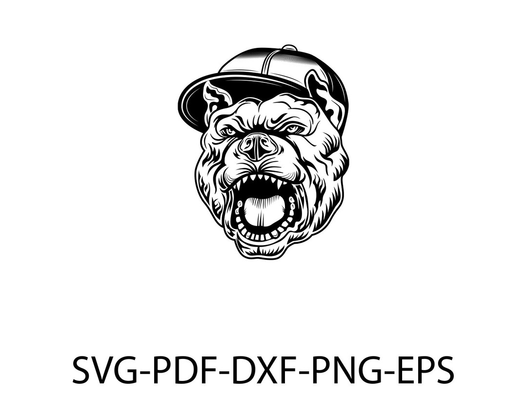 Bull Dog Svg / Gangsta Bull Dog Head Cricut Design Vector Bundle ...