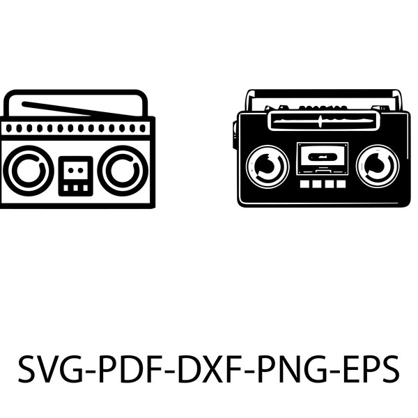 Boombox Printable - Etsy