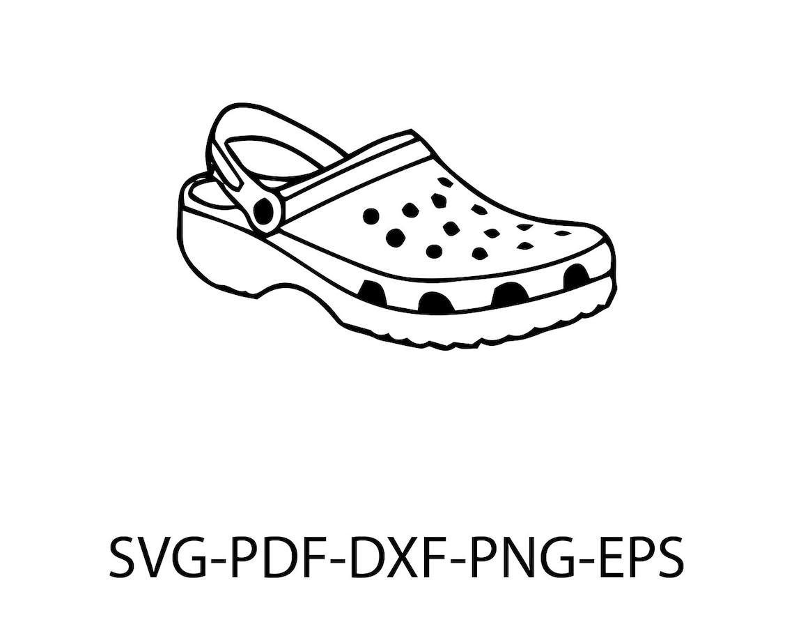 Croc Shoe Svg, Croc Shoe Png, Croc Shoe Clipart, Croc Shoe Vector,croc ...