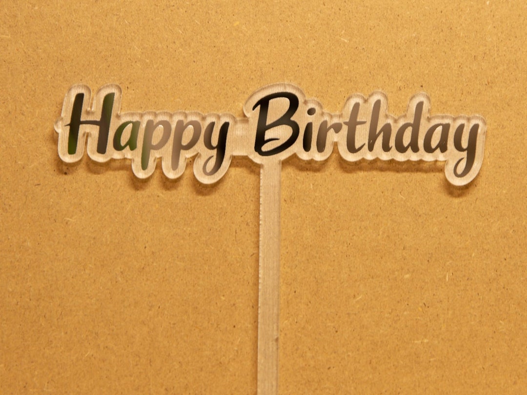 Happy Birthday Cake Topper - Etsy