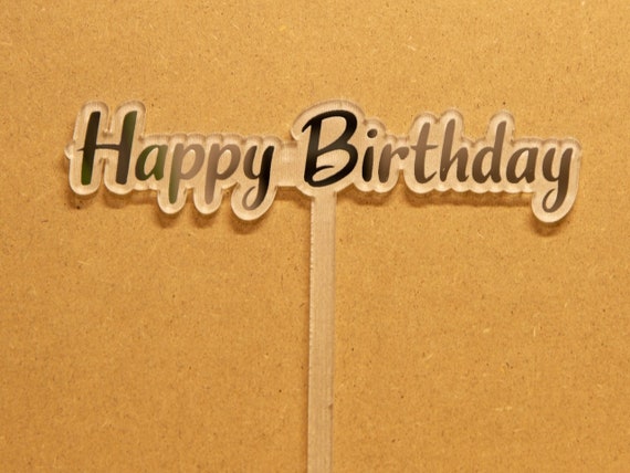 Happy Birthday Cake Topper - Etsy