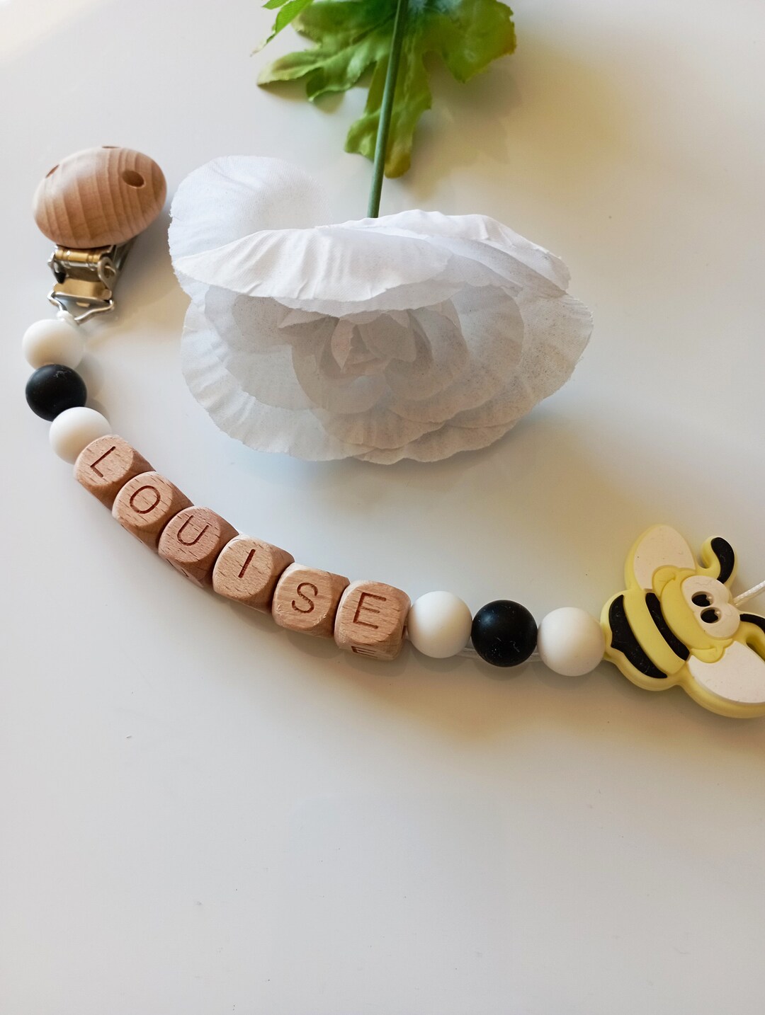 Personalized Pacifier Attachment / First Name / Baby Toy Birth Gift ...
