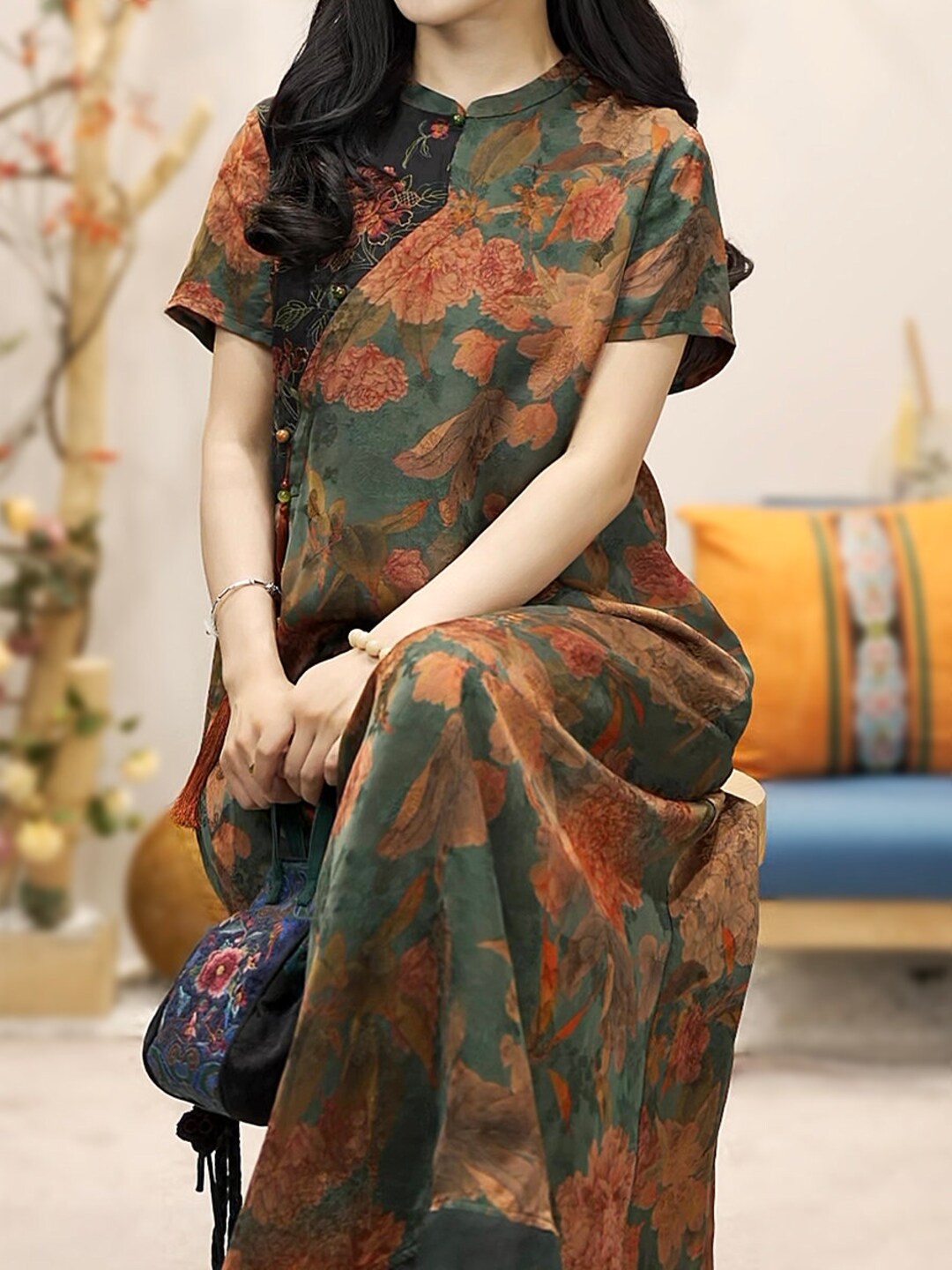 Embroidered Dress, Chinese Dress, Chinese Evening Dress, Retro Design ...