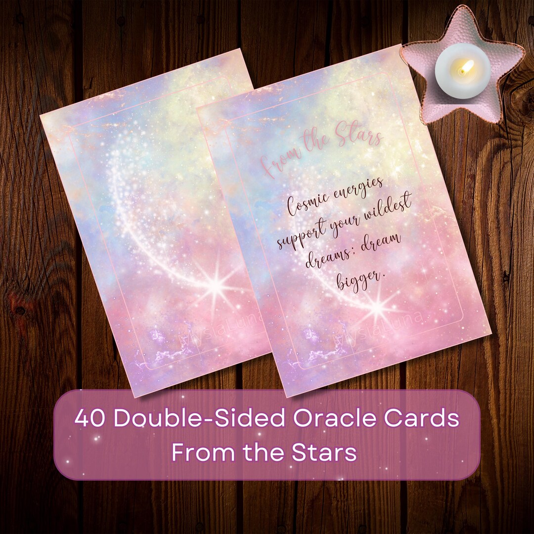 40 From the Stars Oracle Cards | Positive Prophecies Double-sided Card ...
