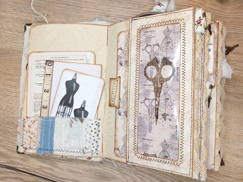 Vintage Sewing Junk Journal - Etsy