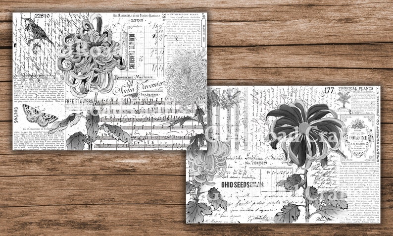 Black & White Collage Papers - Vol. 1. Printable Paper Collection for ...