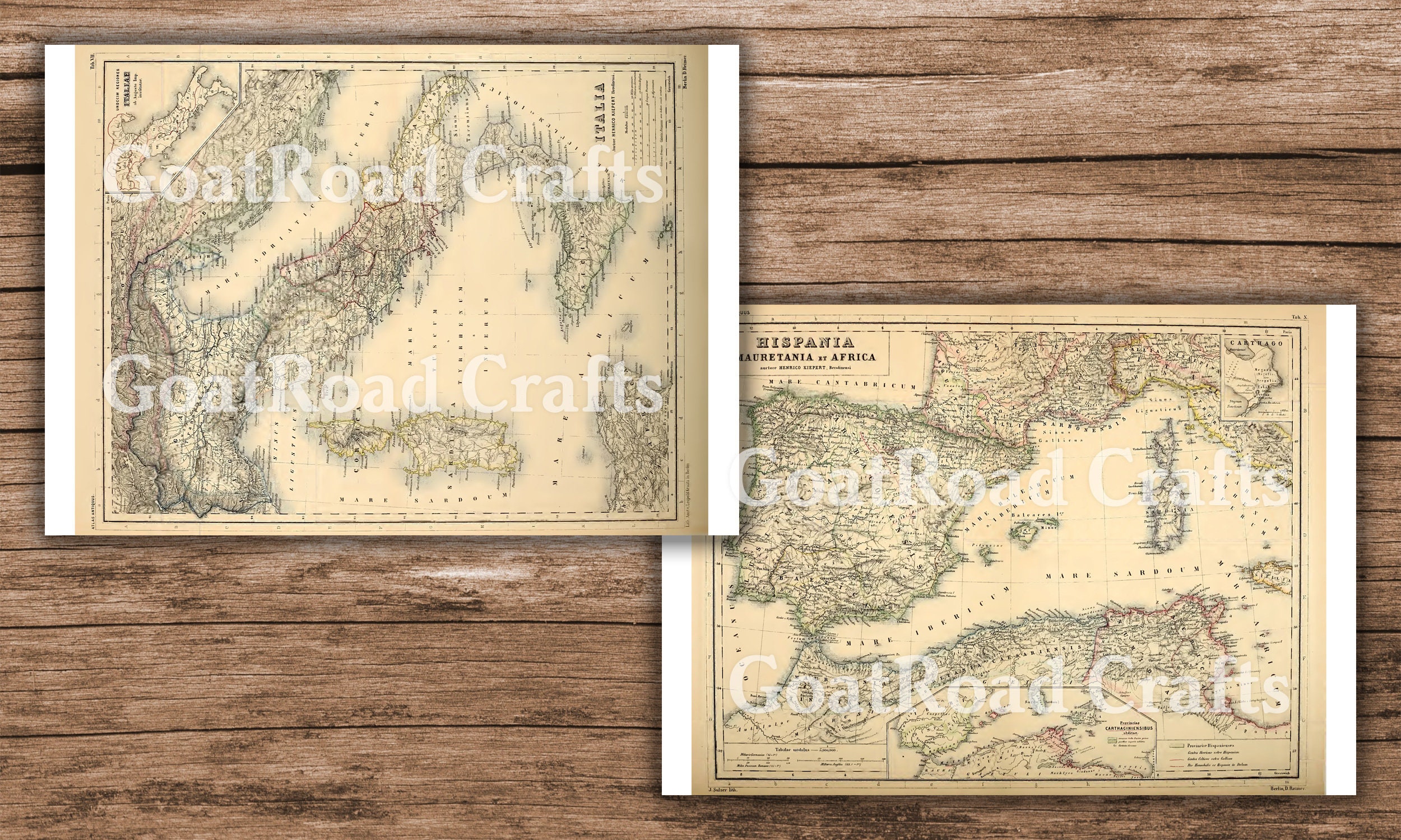 Antique Maps Printable Papers for Junk Journals, Digital Download ...