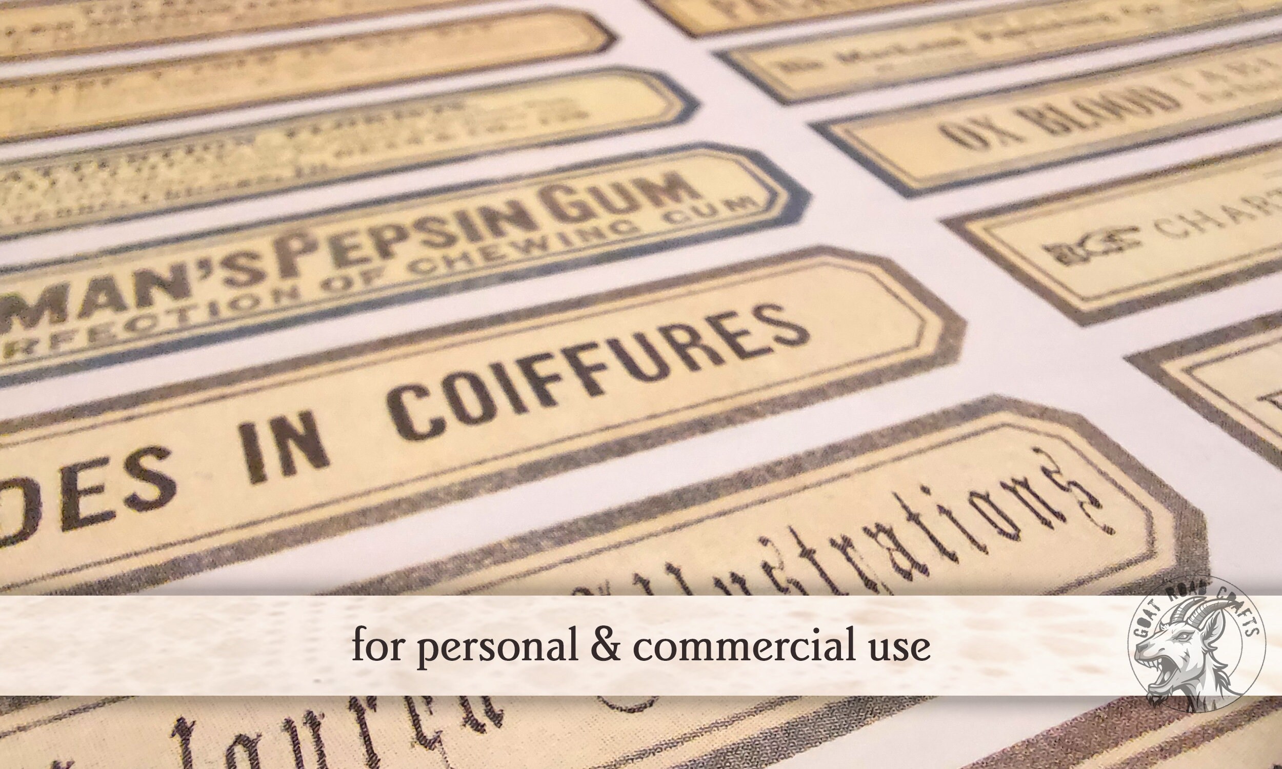 Vintage Faded Labels. Ephemera for Junk Journals. Digital Download ...