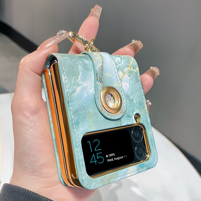 Flip Case With Luxury Ring, for Samsung Galaxy Z Flip 4 & 3. Ring Flip ...