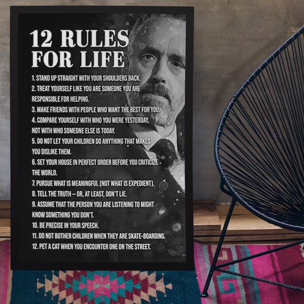12 Rules for Life Poster - Etsy