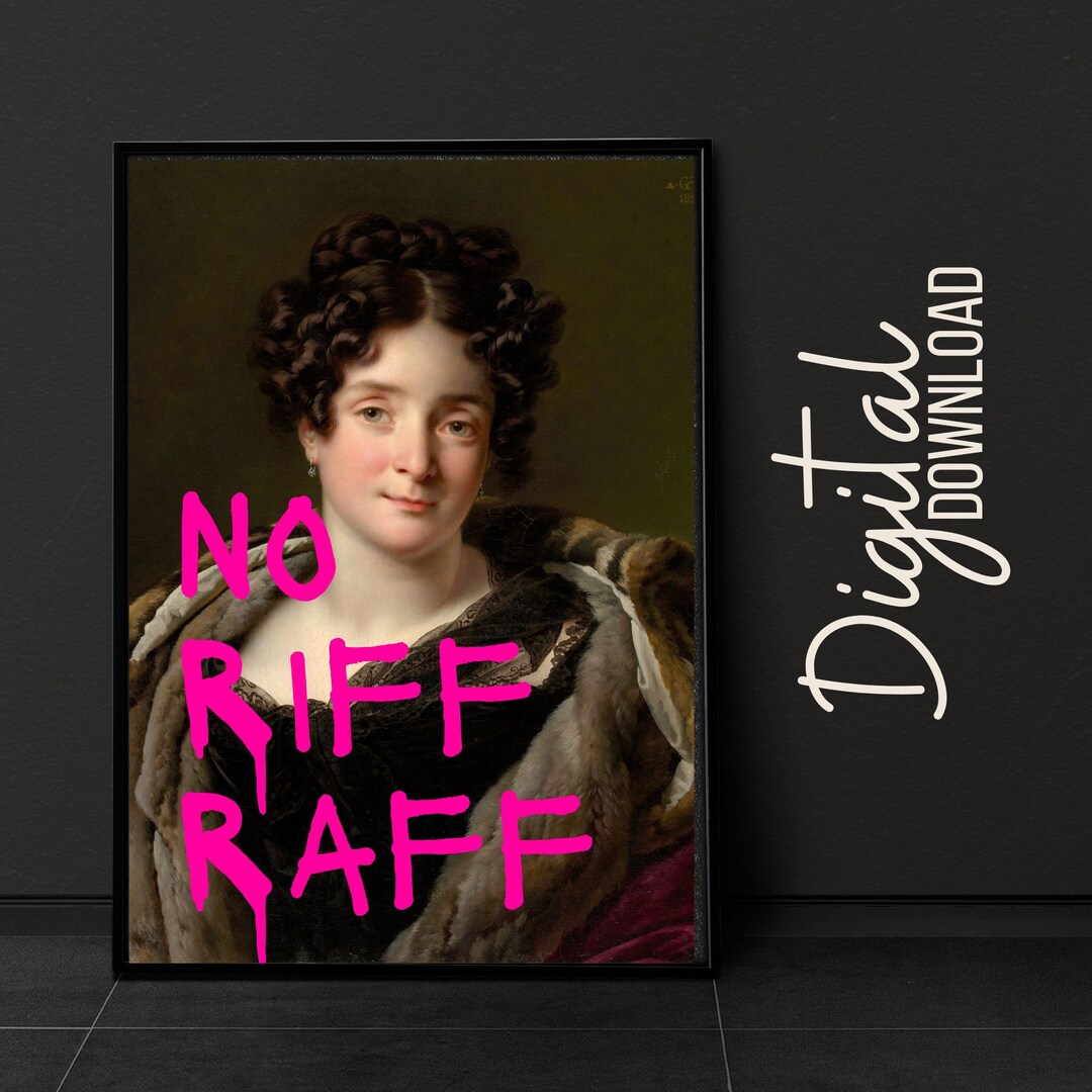 No Riff Raff Quote Print, Altered Art, Digital Download, Printable Art ...