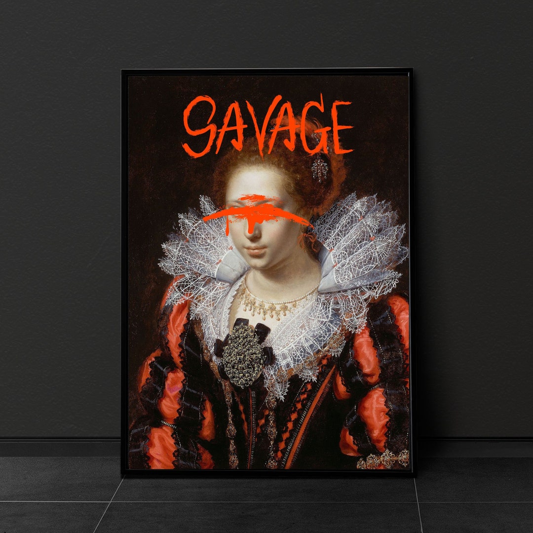 Altered Art Gallery Wall Art Savage Quote Print Moody Wall Art ...